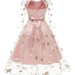 Retro Stage | Dresses | 34 Sleeve 95s Floral Embroidery Dress | Poshmark